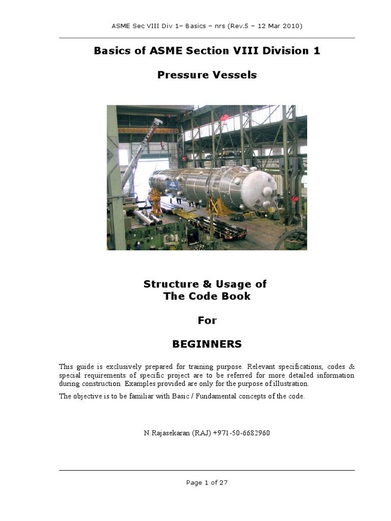 ASME Sec VIII Div 1 | PDF | Stress (Mechanics) | Heat Treating