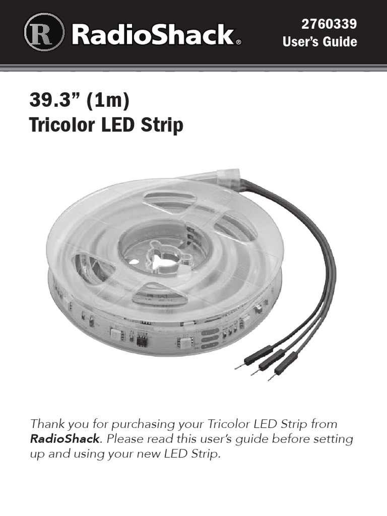 39.3" (1m) Tricolor LED Strip: Thank You For Purchasing Your Tricolor ...