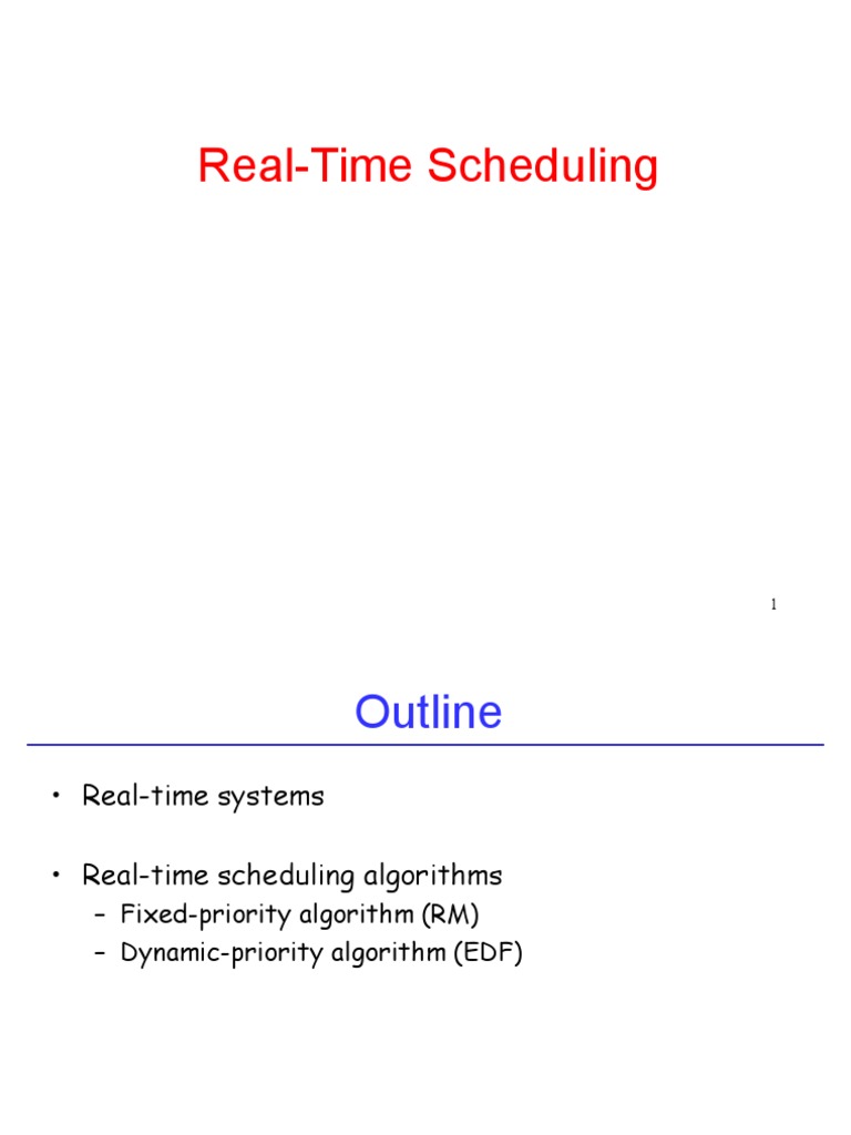 Real Time Scheduling Algorithm | Download Free PDF | Scheduling (Computing) | Real Time Computing