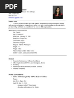 Resume Format in Philippines | PDF | File Format | Résumé