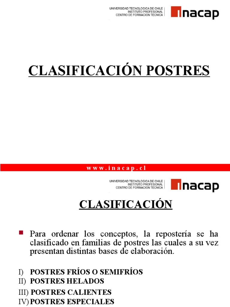Clasificación de Postres y Recetas | PDF | Postres | Crema
