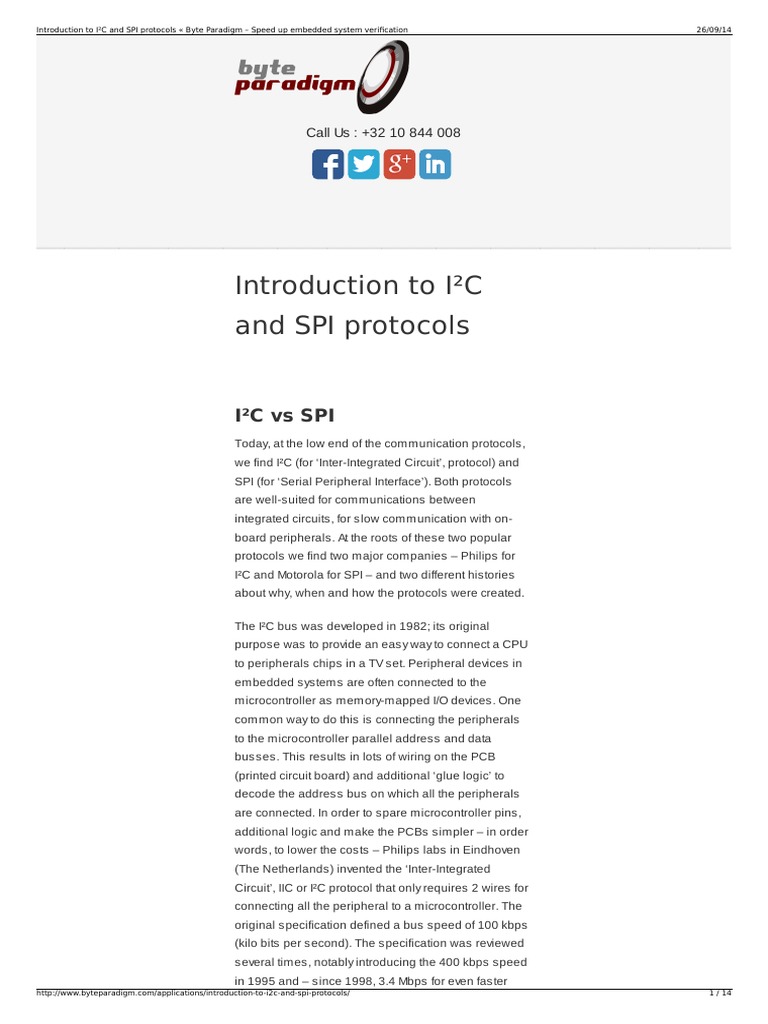 Introduction I2c and SPI | Download Free PDF | Computer Engineering | Computer Hardware
