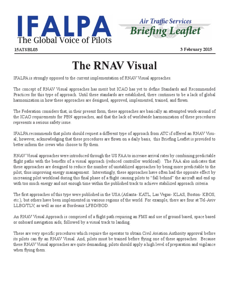 15atsbl03 - The Rnav Visual | PDF | Air Traffic Control | Pilot ...