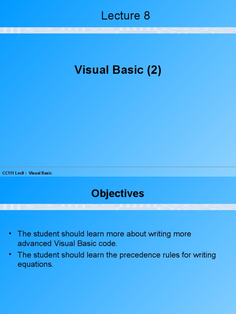 Visual Basic Pdf Variable Computer Science Data Type