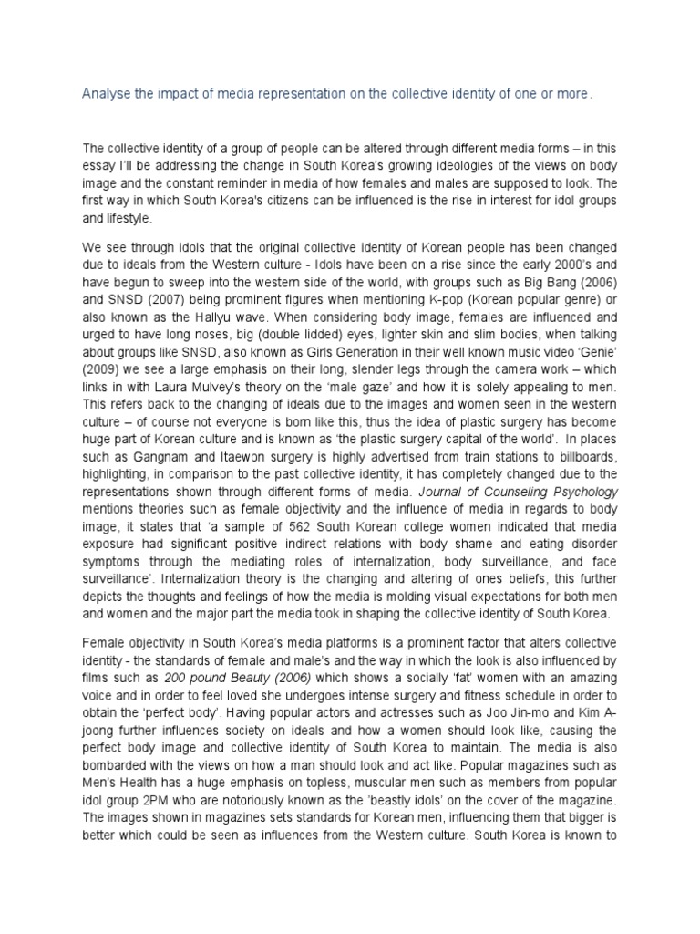 Analyse The Impact of Media Representation On The Collective Identity ...