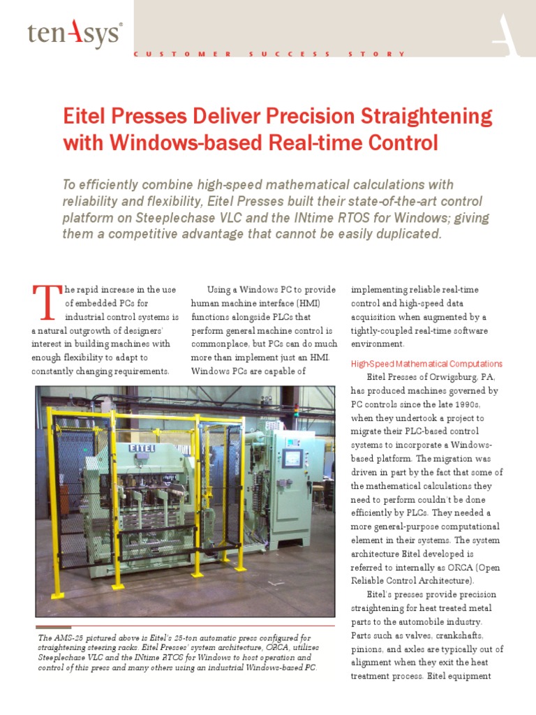 Eitel Presses Deliver Precision Straightening With Windows-Based Real ...