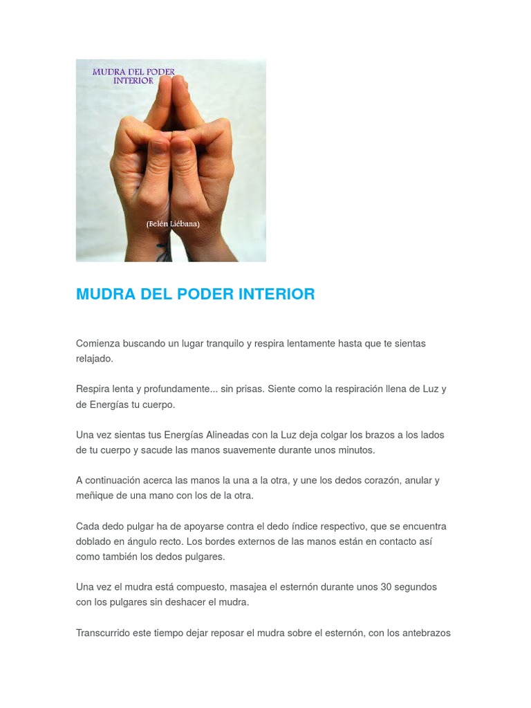 Mudra Del Poder Interior | Mano | Chakra