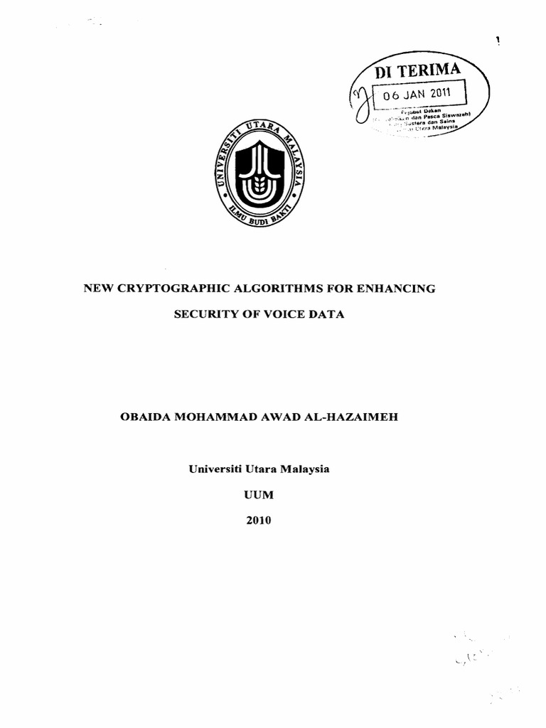 1.obaida Mohammad Awad Al-Hazaimeh | PDF | Key (Cryptography) | Voice ...