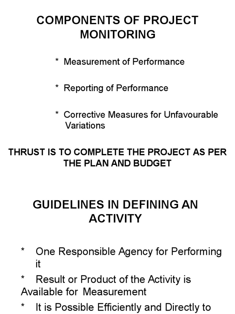 Components of Project Monitoring | PDF | Power Station | Measurement