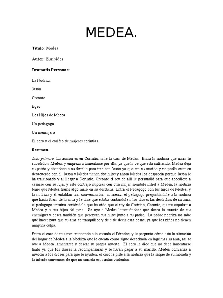 MEDEA | PDF | Jason