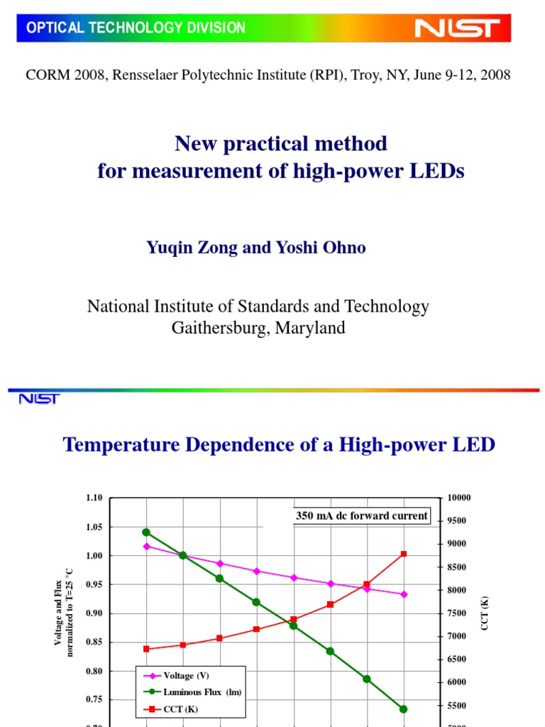 A Practical Method For Measurement of High-Power LEDs | PDF | Light ...