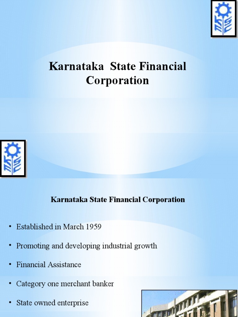 Karnataka State Financial Corporation | PDF | Loans | Entrepreneurship