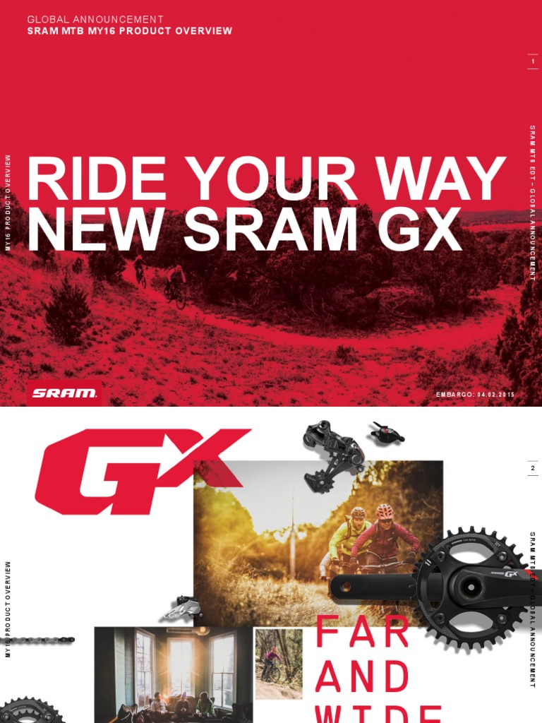 Ride Your Way New Sram GX: Sram MTB My16 Product Overview | PDF ...