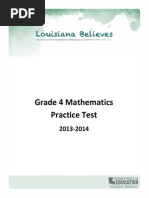 Grade 7 Math Practice Test | PDF | Multiple Choice | Area