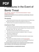 Bomb Threat | PDF | Bomb | Improvised Explosive Device