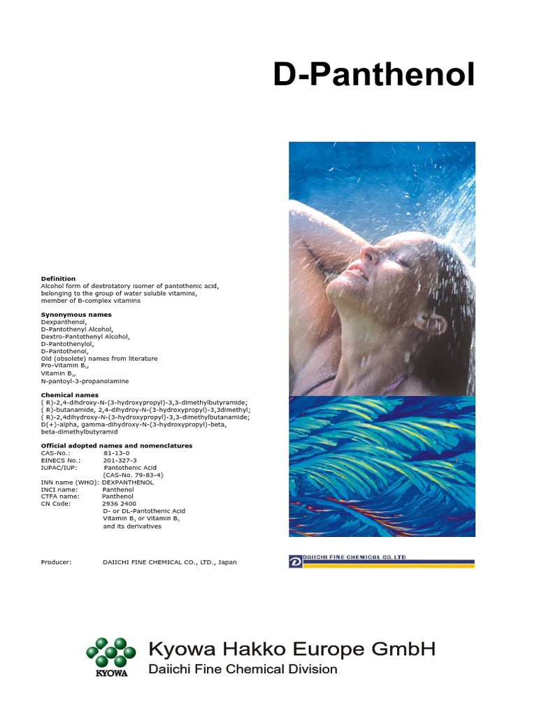 Dexpanthenol | PDF | Topical Medication | Solubility