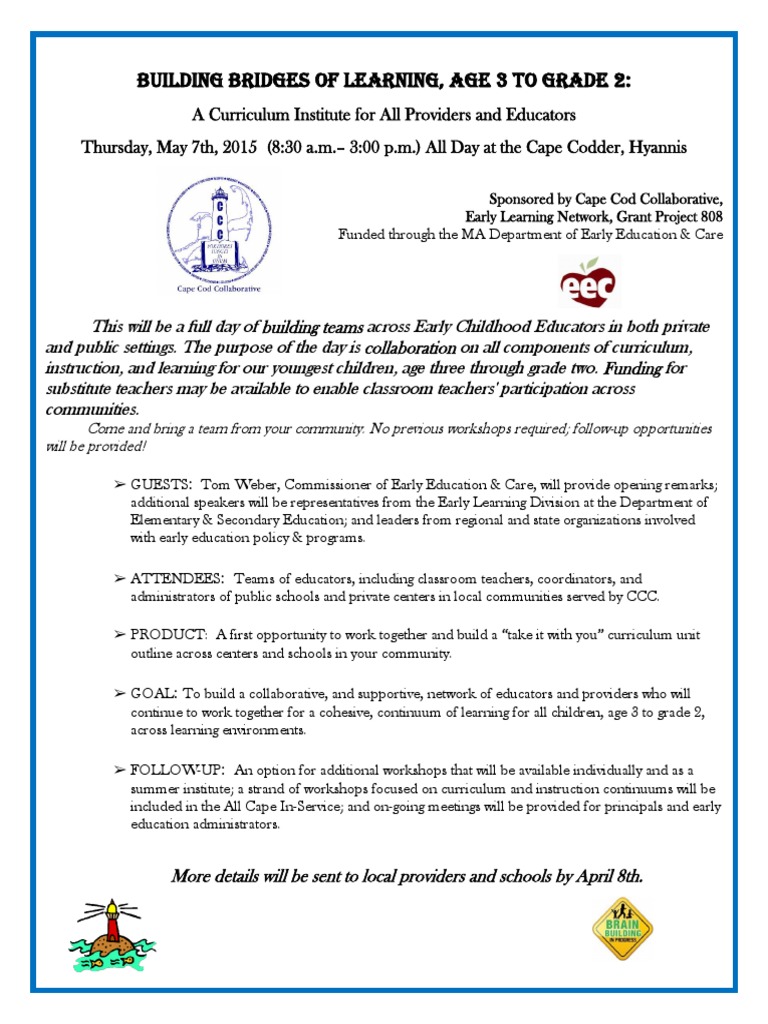 Building Bridges of Learning - Save Date-Final | PDF