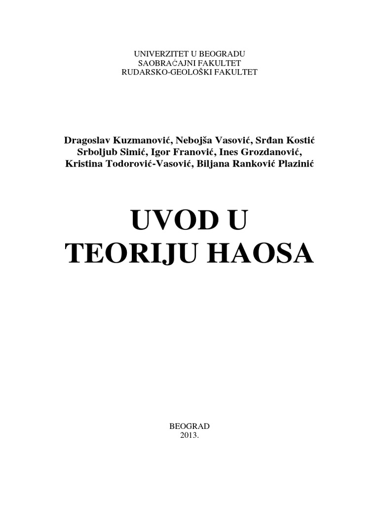 Uvod U Teoriju Haosa - Skripta | PDF