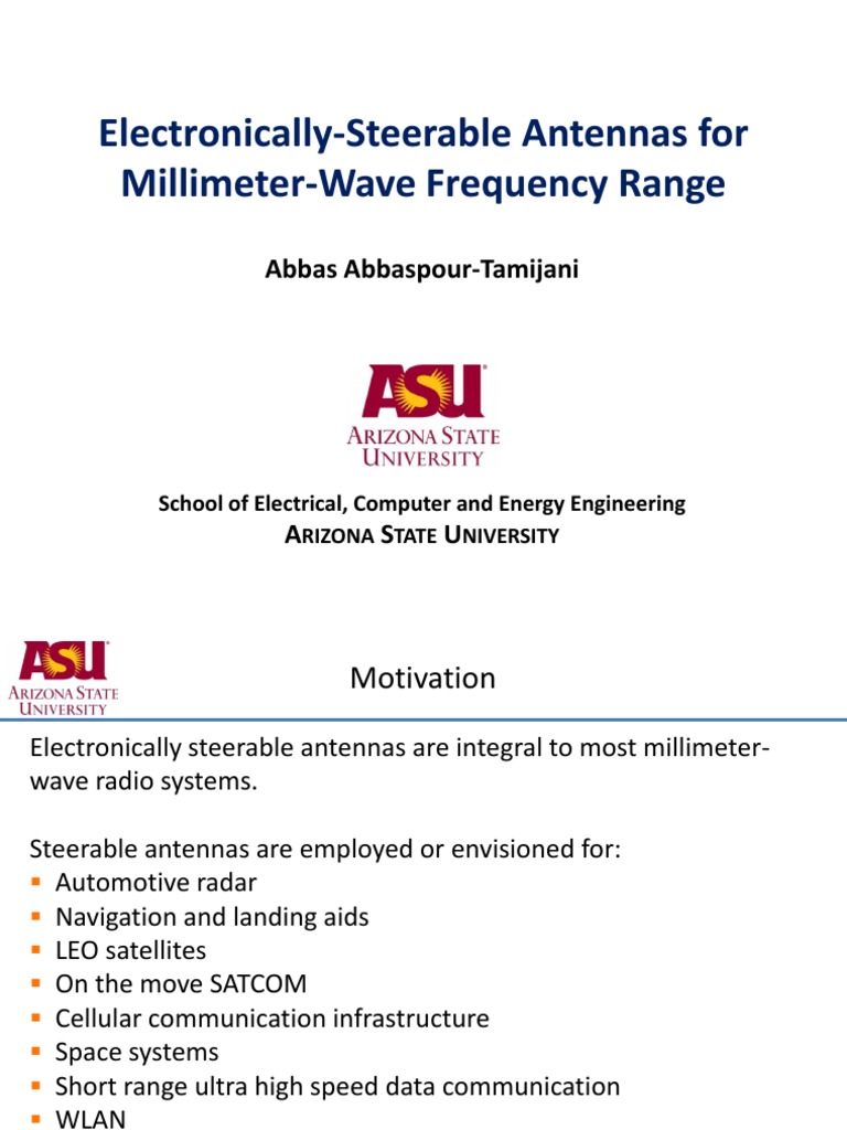 Steerable Antenna | PDF | Antenna (Radio) | Microelectromechanical Systems