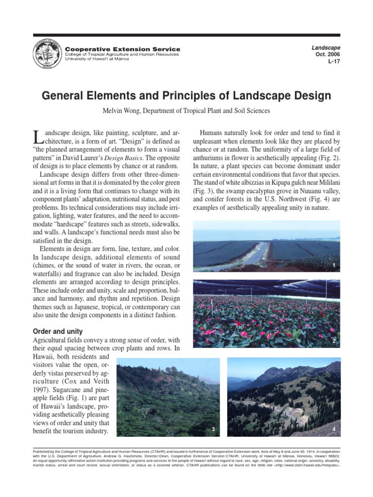 General Elements and Principles of Landscape Design | PDF | Landscape ...