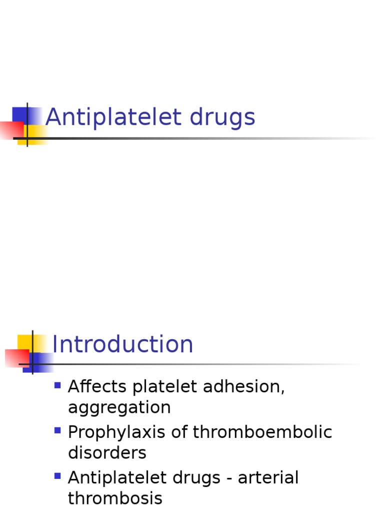 Antiplatelet Drugs | PDF | Platelet | Thrombosis