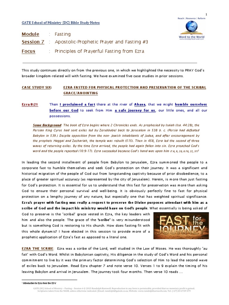 Fasting #7 Ezra Fasted (Part 1) | PDF | Religious Belief And Doctrine ...