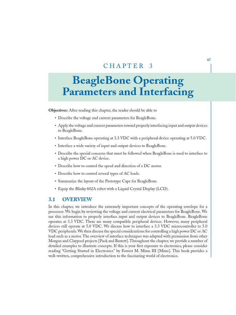 BeagleBone Operating Parameters and Interfacing PDF | PDF | Operational Amplifier | Mosfet