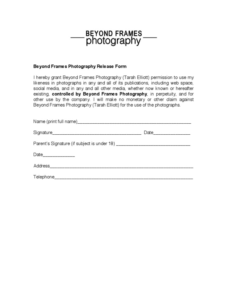 Beyond Frames Release Form | PDF | Career & Growth | Social Science