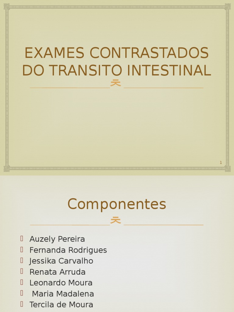 Exames Contrastados Do Transito Intestinal Novo | PDF | Doença de Crohn ...