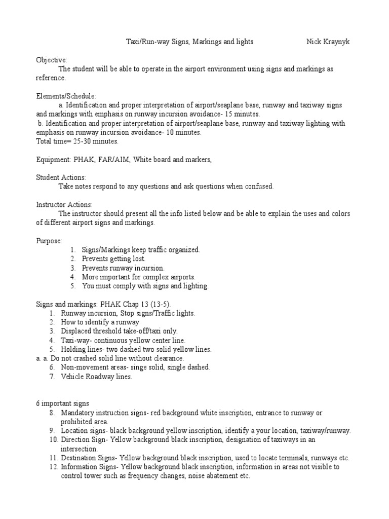 Airport Terminal Signs And Markings