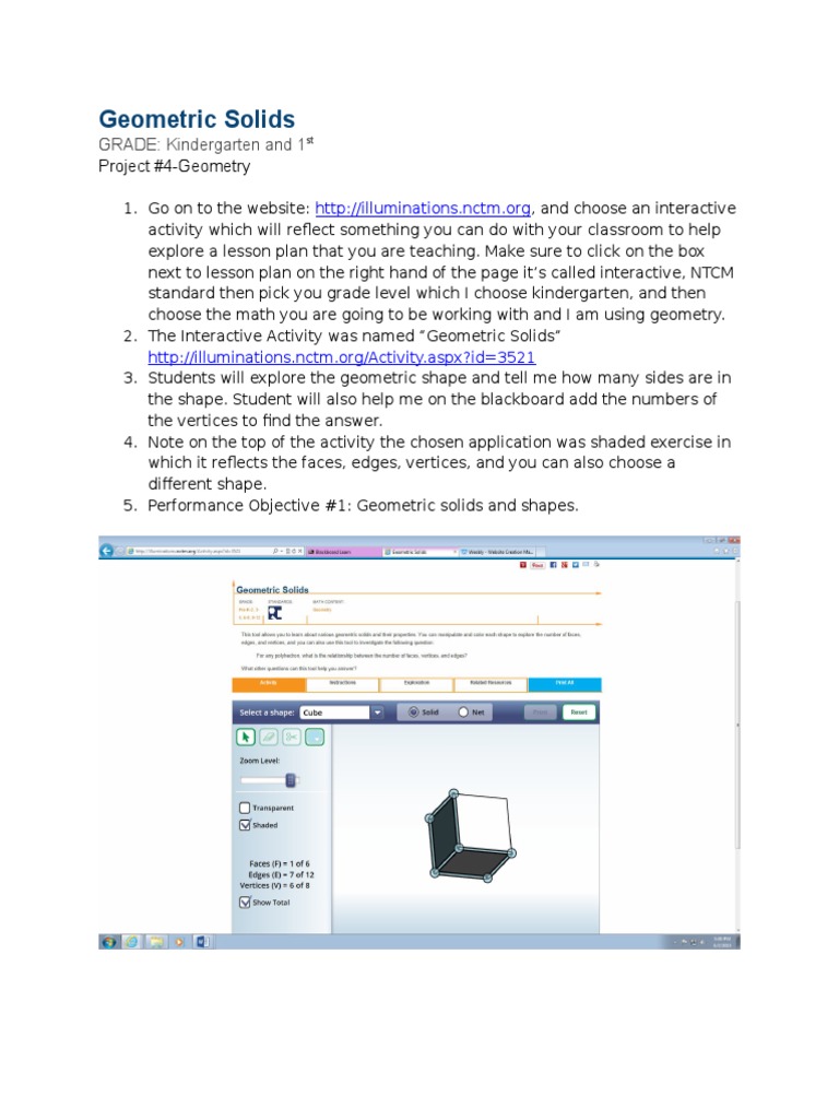 Exploring Geometric Solids for Kids | PDF