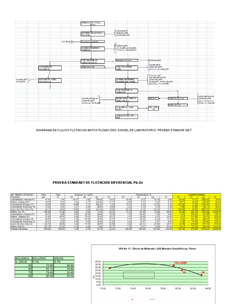 Diagrama de Flujos Flotacion Batch Plomo | PDF