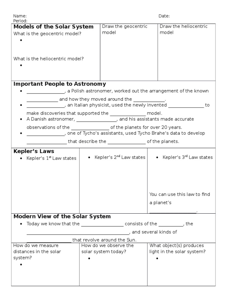 Solar System Models and Key Astronomers | PDF