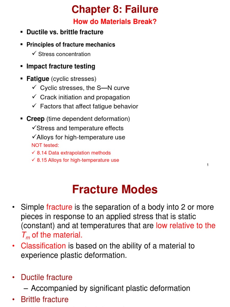 Chapter 8: Failure: How Do Materials Break? | PDF | Fracture | Fracture ...