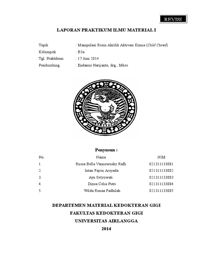 Manipulasi Resin Akrilik Aktivasi Kimia (Cold Cured) | PDF