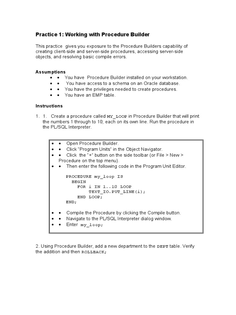 Practice PLSQL | PDF | Pl/Sql | Boolean Data Type