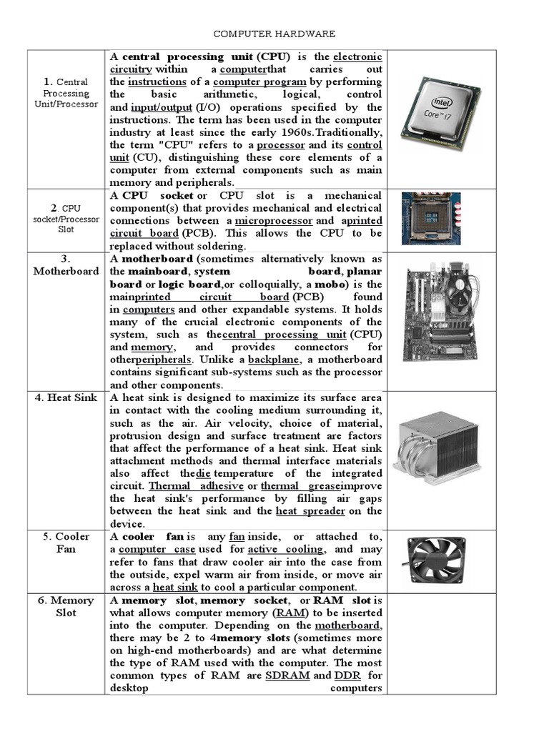 Computer Hardware | PDF | Disk Storage | Hard Disk Drive
