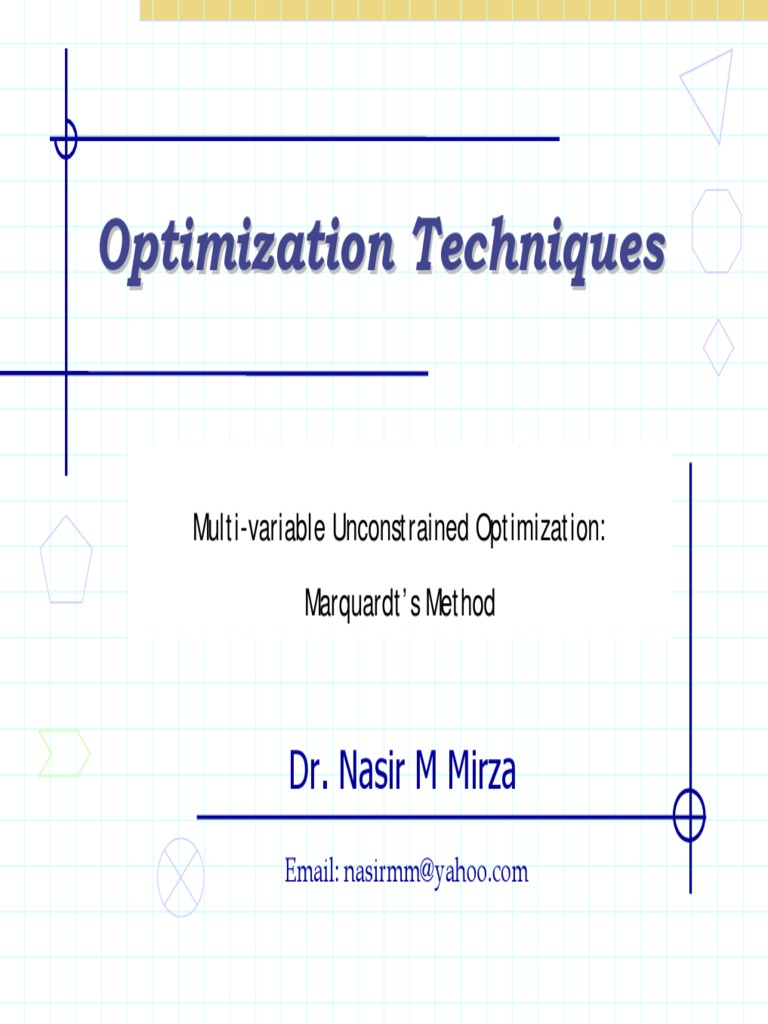 Lec 21 Marquardt Method | PDF | Mathematical Optimization | Maxima And ...