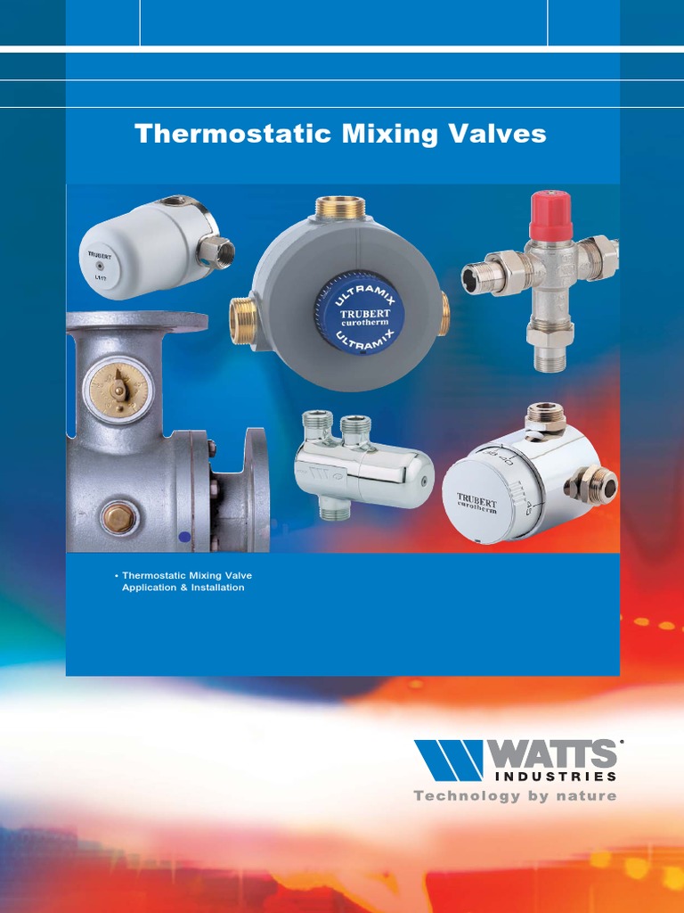 Brochure Watts Thermo Static Mixing Valves | PDF | Water Heating | Tap ...
