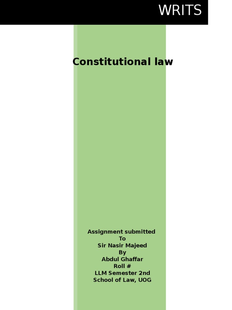 Writs | PDF | Writ | Writ Of Prohibition