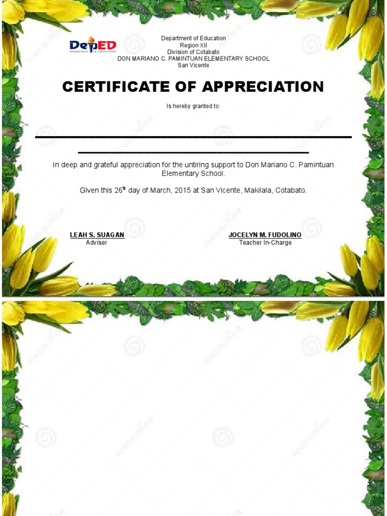 Certificate - For Parents | PDF