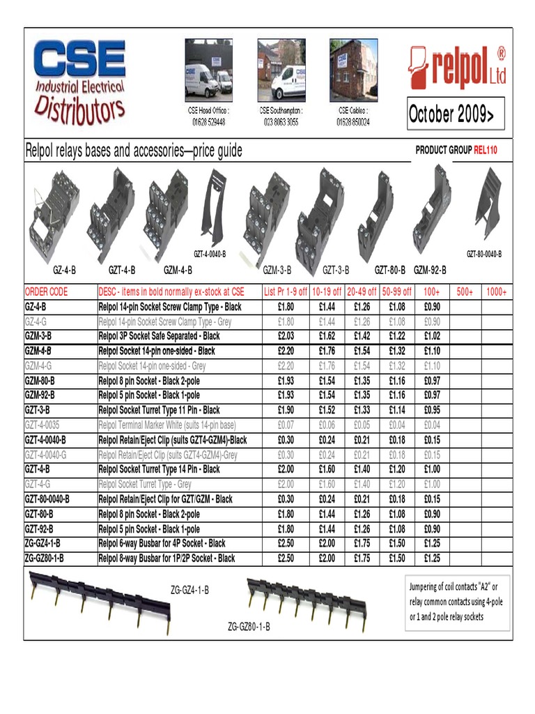 Relpol Relay Pricing Guide | PDF | Relay | Electricity