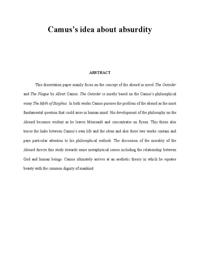 Absurdity | PDF | Albert Camus | Existentialism