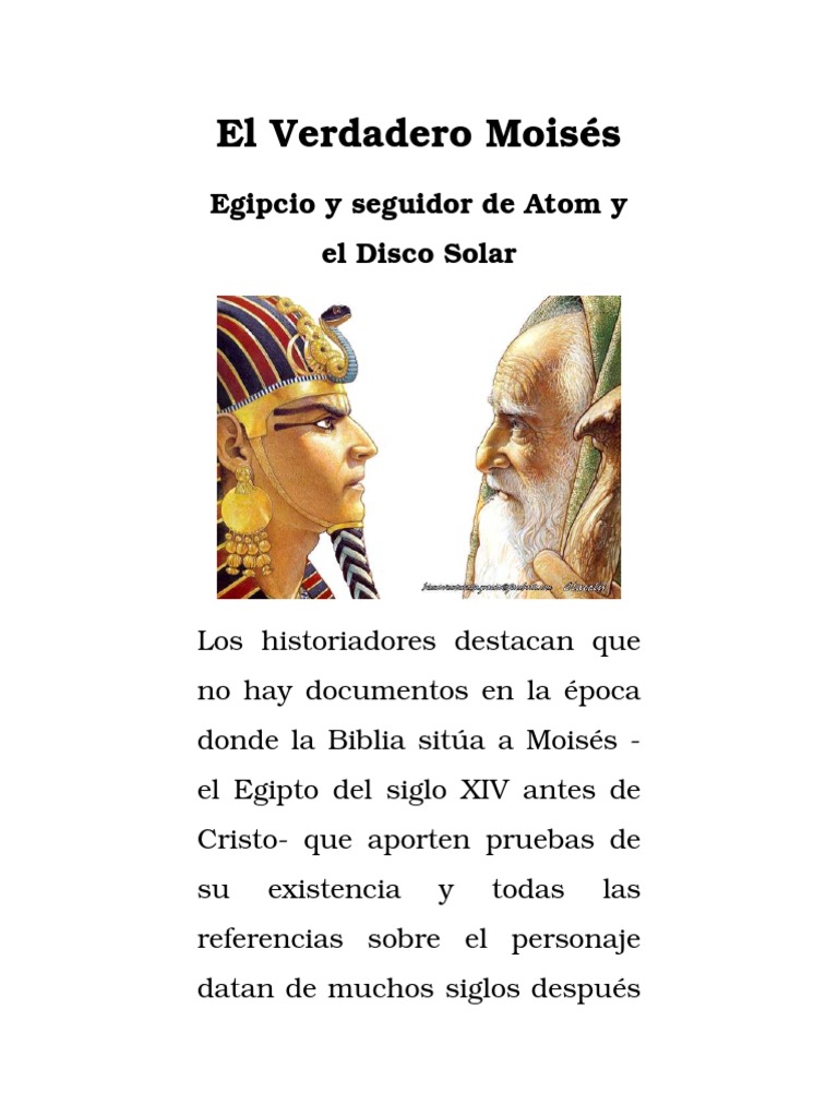 Moisés: ¿Egipcio o Hebreo? | PDF | Moisés | Libro del éxodo