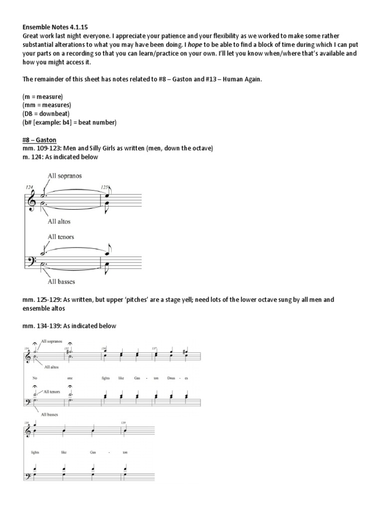Ensemble No 8-Gaston | PDF | Language Arts & Discipline