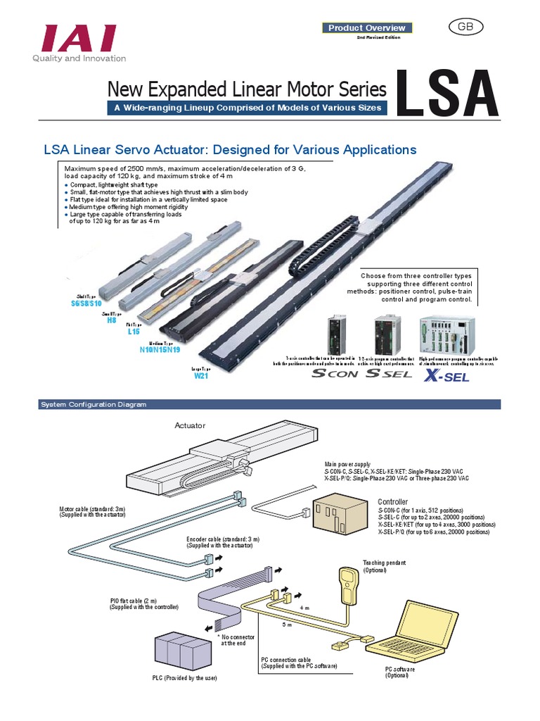 IAI Linear Motor Actuator Brochure | PDF | Electrical Engineering ...