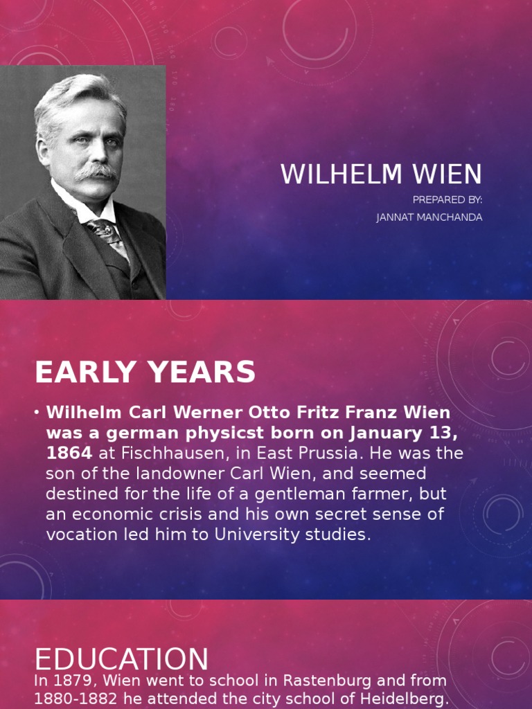Wilhelm Wien | PDF | Infrared | Forms Of Energy