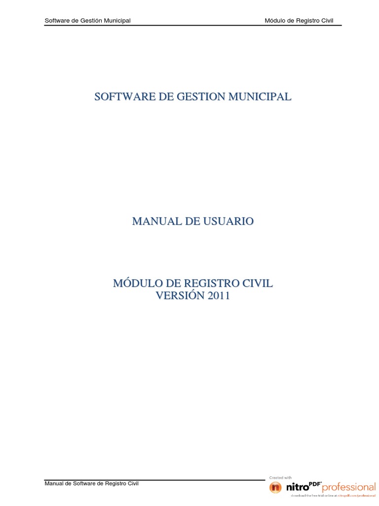 Manual Gesmun Registro Civil Nuevo PDF | PDF | Archivo de computadora | Contraseña