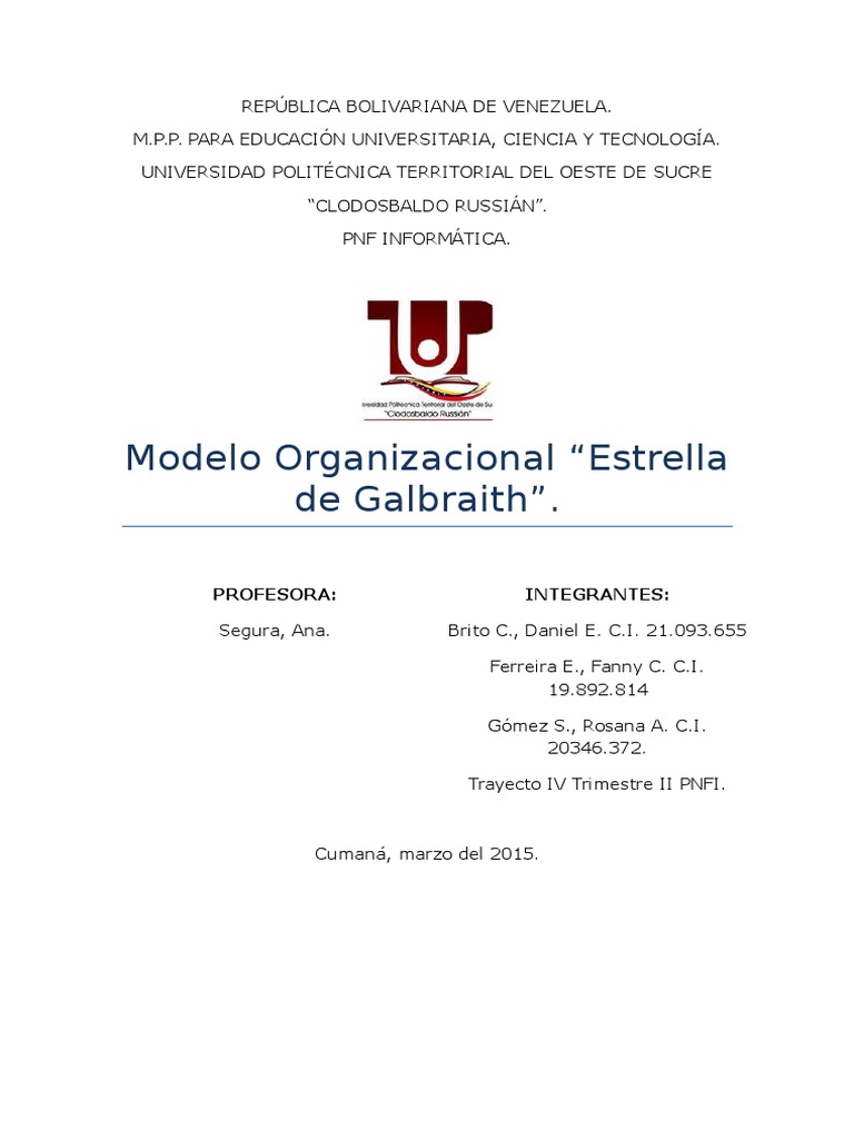 Modelo Estrella de Galbraith: Guía SEO | PDF | Liderazgo | Planificación