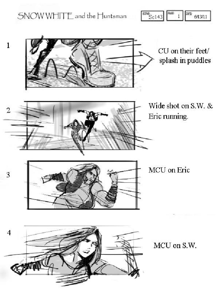 Snow White Huntsman Storyboards - Waterfall | PDF